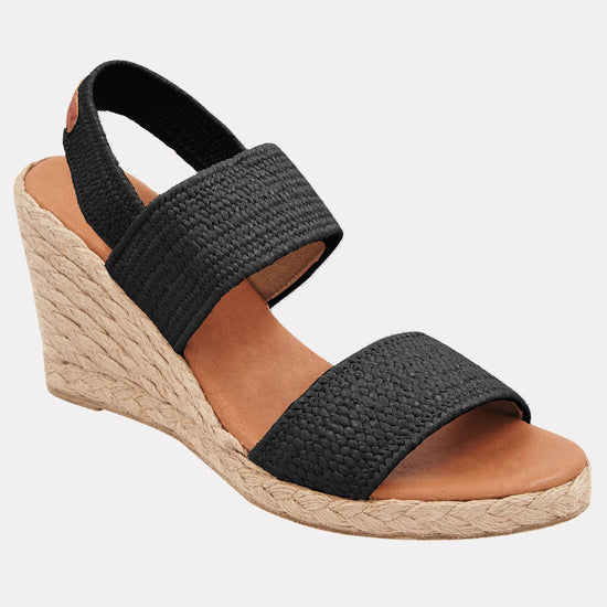 Allison Stretch Raffia Espadrille Wedge | Andre Assous