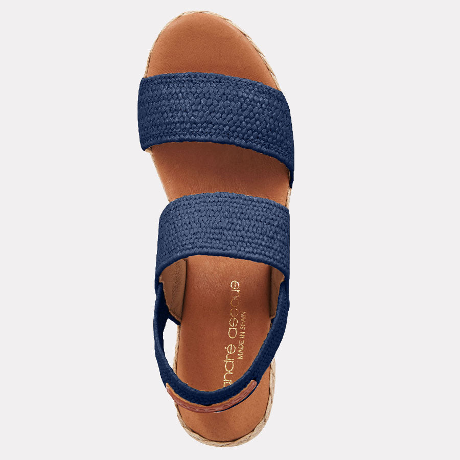 Allison Stretch Raffia Espadrille Wedge | Andre Assous