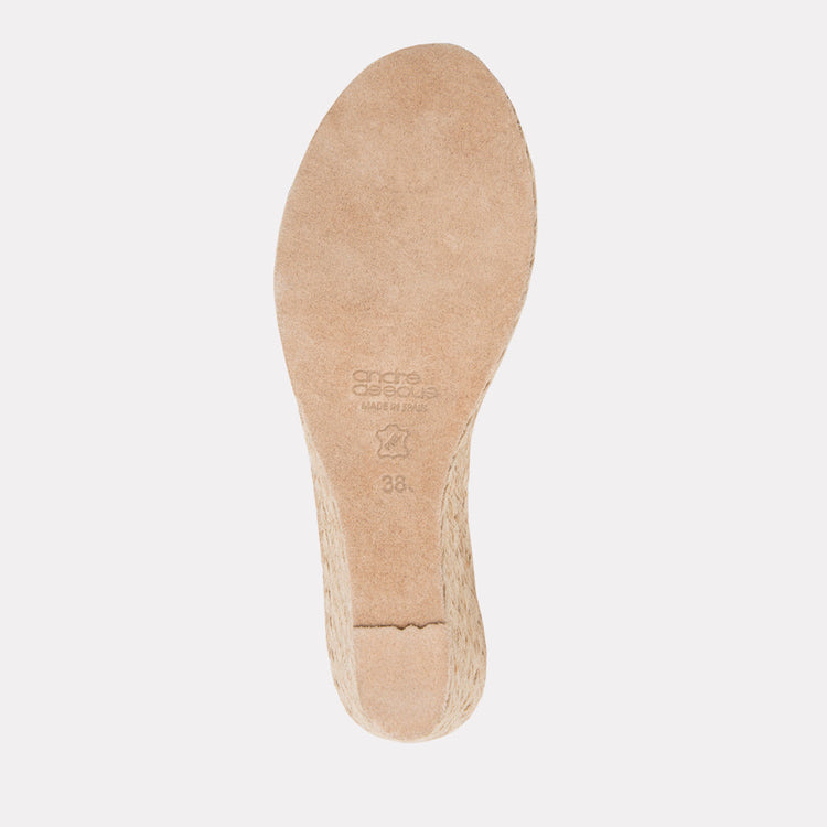 Made In Spain Summer-Ready Elastic Linen Espadrille Wedge Sandals