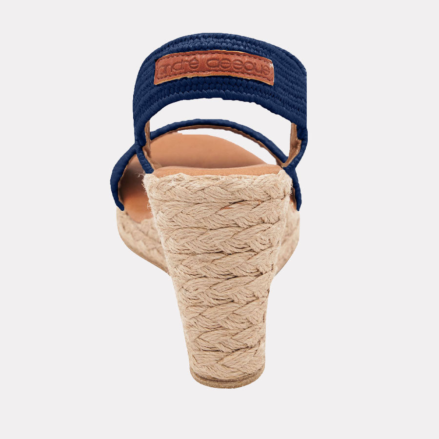 Allison Stretch Raffia Espadrille Wedge | Andre Assous